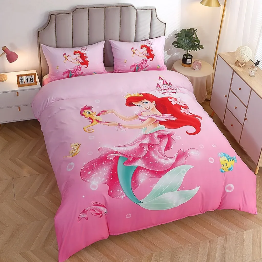 Mermaid-Ariel-Nemo-Fish-Bedding-Set-Twin-Queen-Quilt-Duvet-Cover-Sets ...