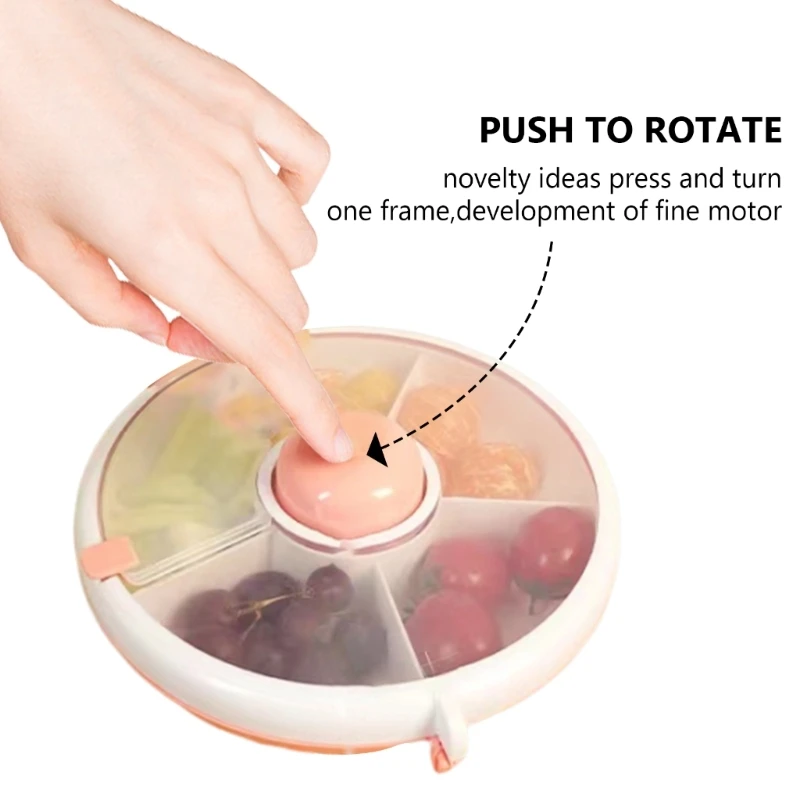 Convenient-Dried-Fruit-Container-Elegant-Snacks-Holder-with-Cover-360-Degree-Rotating-Snacks ...