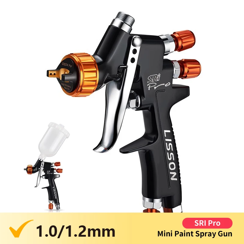 SRI 1.0mm 1.2mm Nozzle Professional Mini Paint Spray Gun Gravity ...