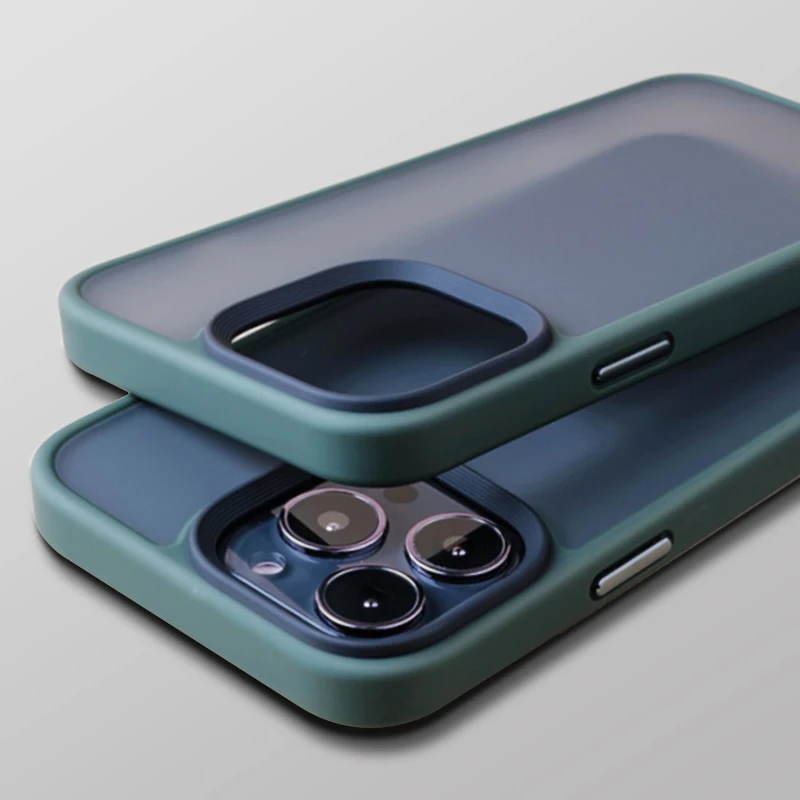 Luxury-Shockproof-Armor-Matte-Transparent-Case-For-iPhone-14-13-12-11 ...