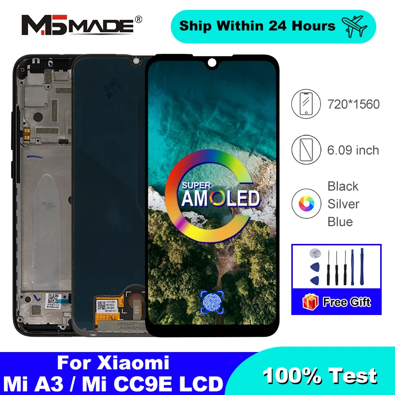 AMOLED-Para-Xiaomi-MI-A3-LCD-M1906F9SH-M1906F9SI-Display-Touch-Screen-Digitizer-Substitui-Pe-as ...