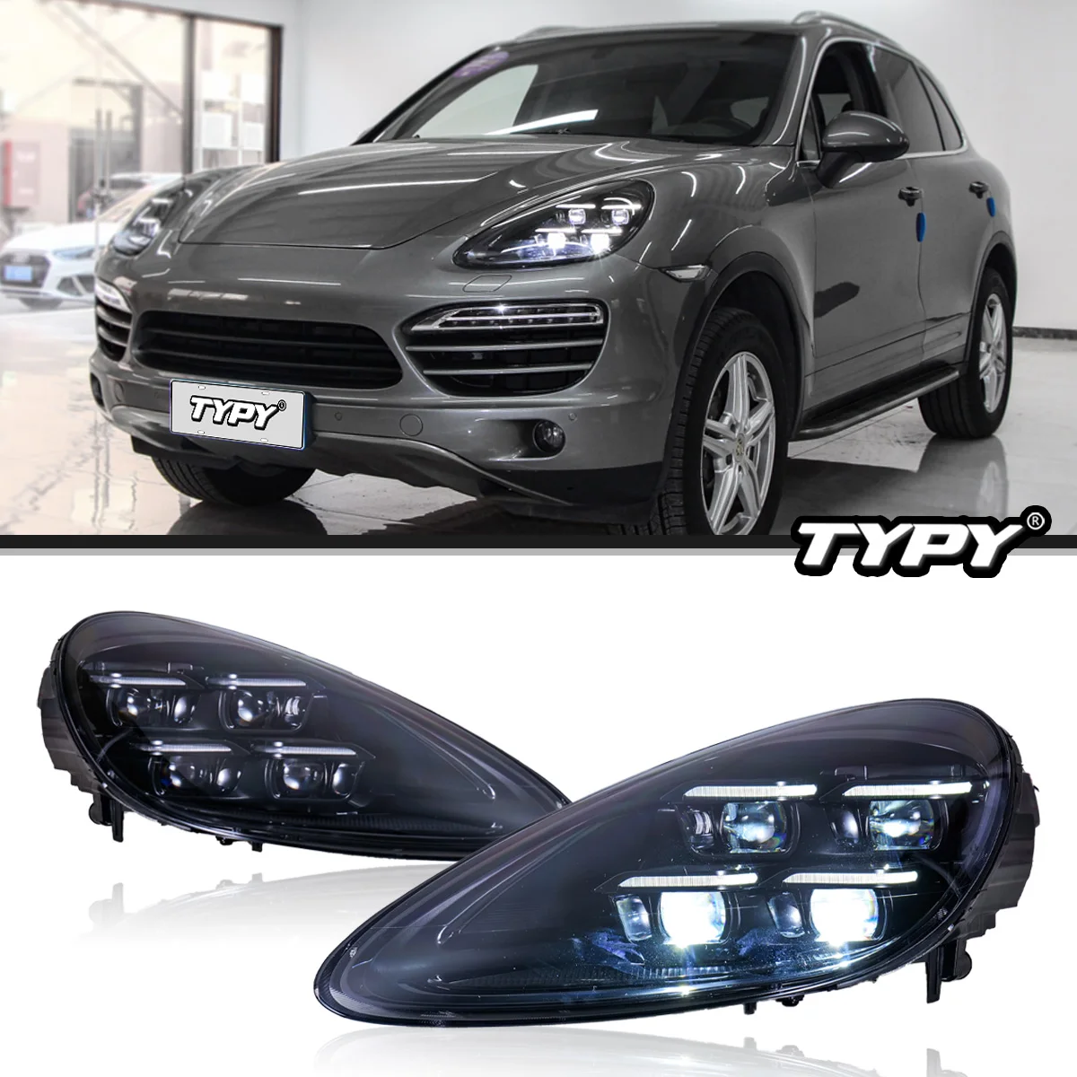 Car-Accessories-For-Porsche-Cayenne-Headlights-2011-2017-958-LED-Laser ...