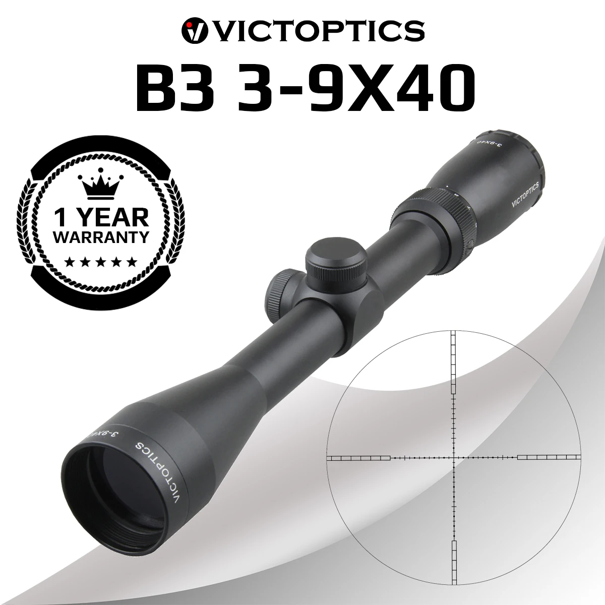 VictOptics-B3-3-9x40-Hunting-Riflescope-Optical-Scope-Telescopic-Sight ...