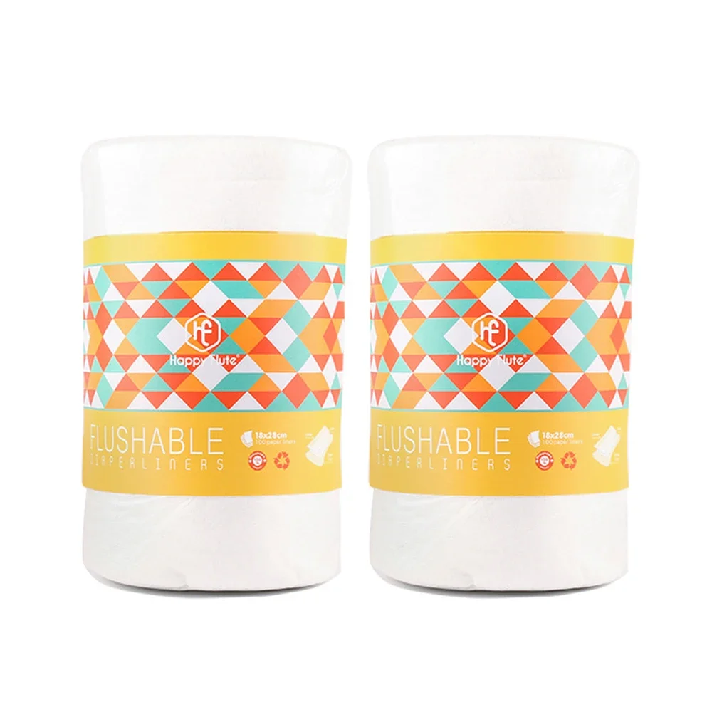 2-Rolls-Disposable-Bamboo-Flushable-Baby-Diaper-Nappy-Liner ...