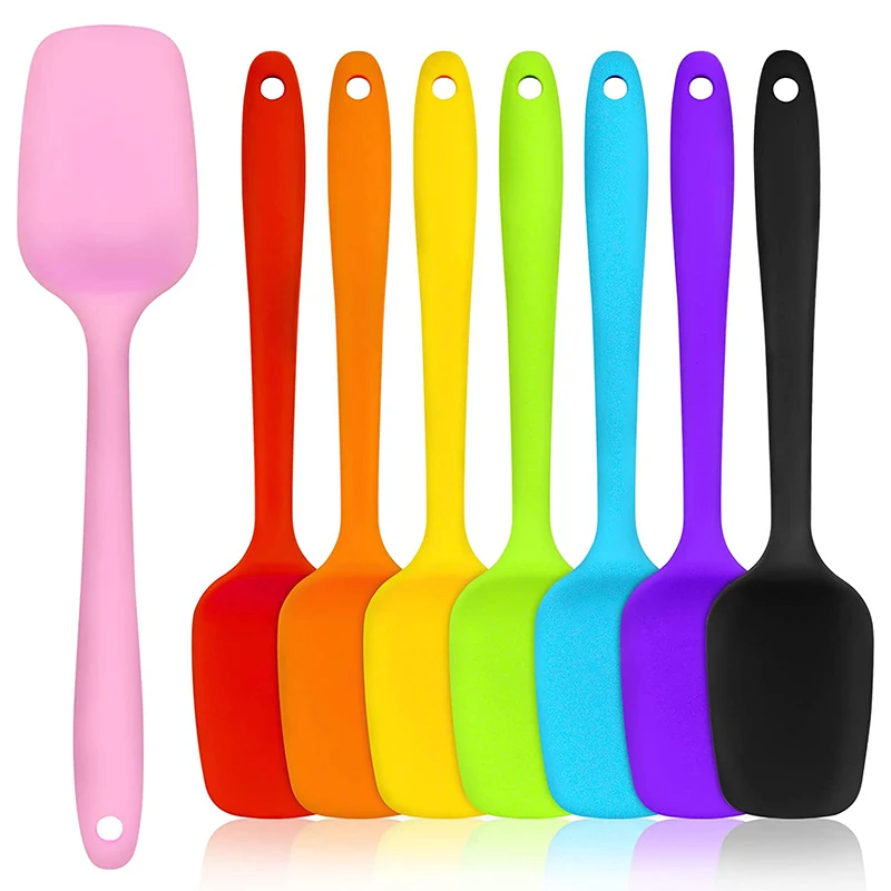 LMETJMA 28cm Silicone Spatulas Heat Resistant Spoon Spatula Non-Stick ...