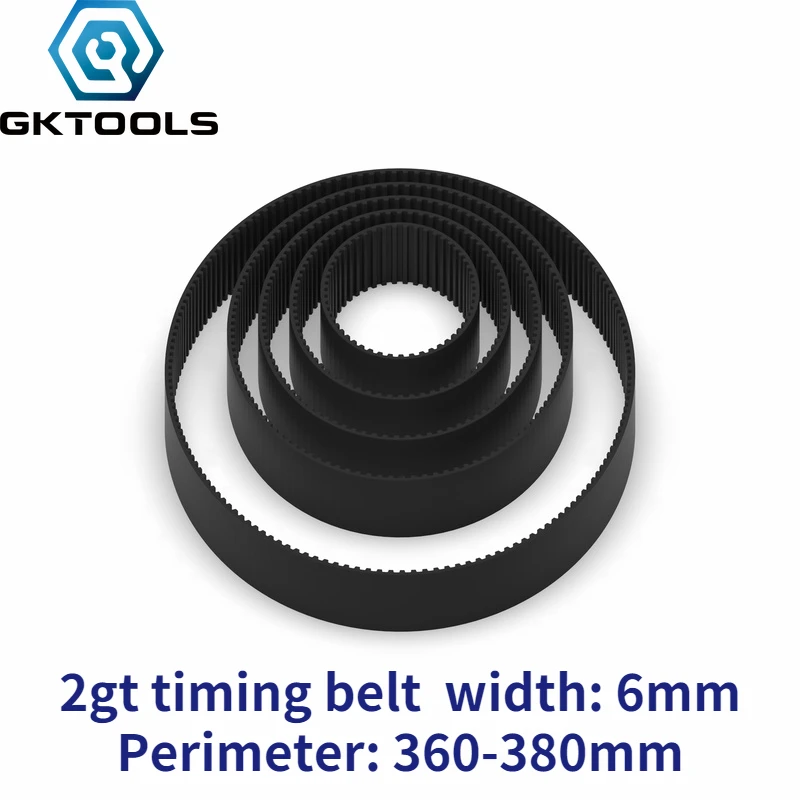 3D Printer Belt GT2 Closed Loop Rubber 2GT Timing 360 362 364 366 368 ...