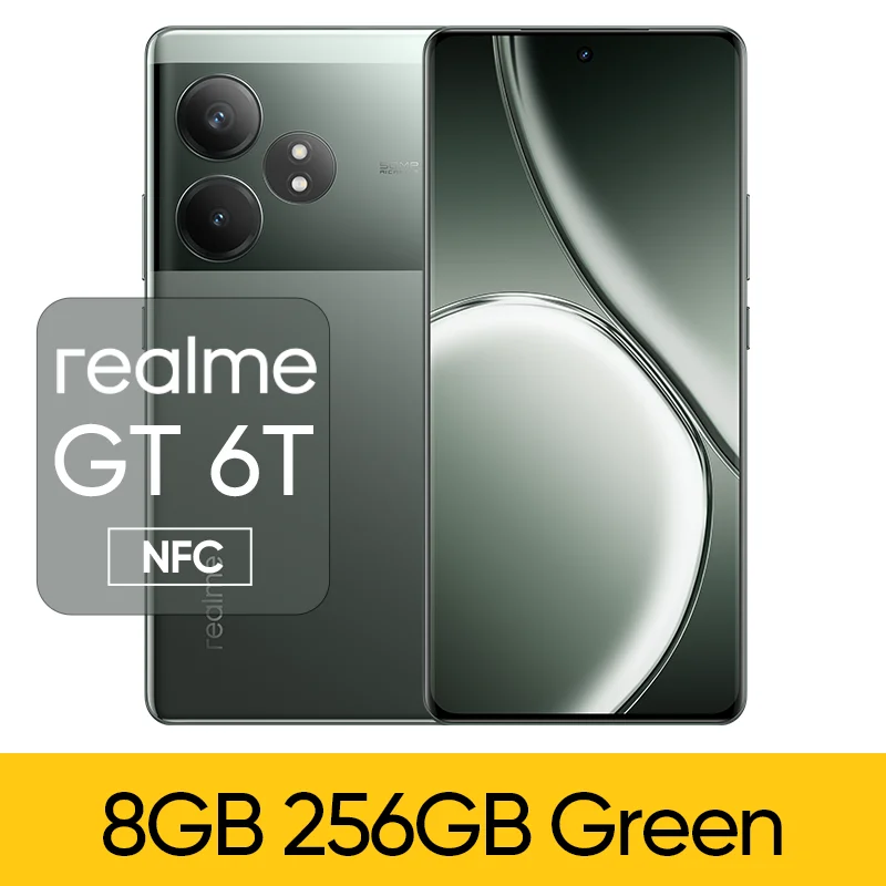 Versión rusa realme GT 6T 5G NFC Procesador Snapdragon 7+ Gen 3 Octa-core Pantalla OLED de 120 ...