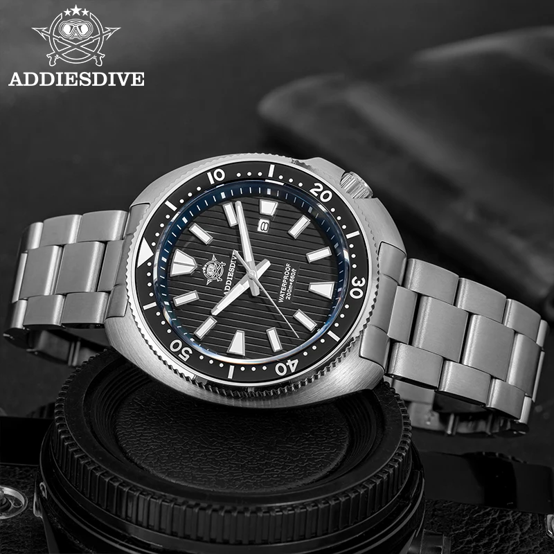 ADDIESDIVE Men Watch Sapphire Glass Abalone AD2507 200m Waterproof ...