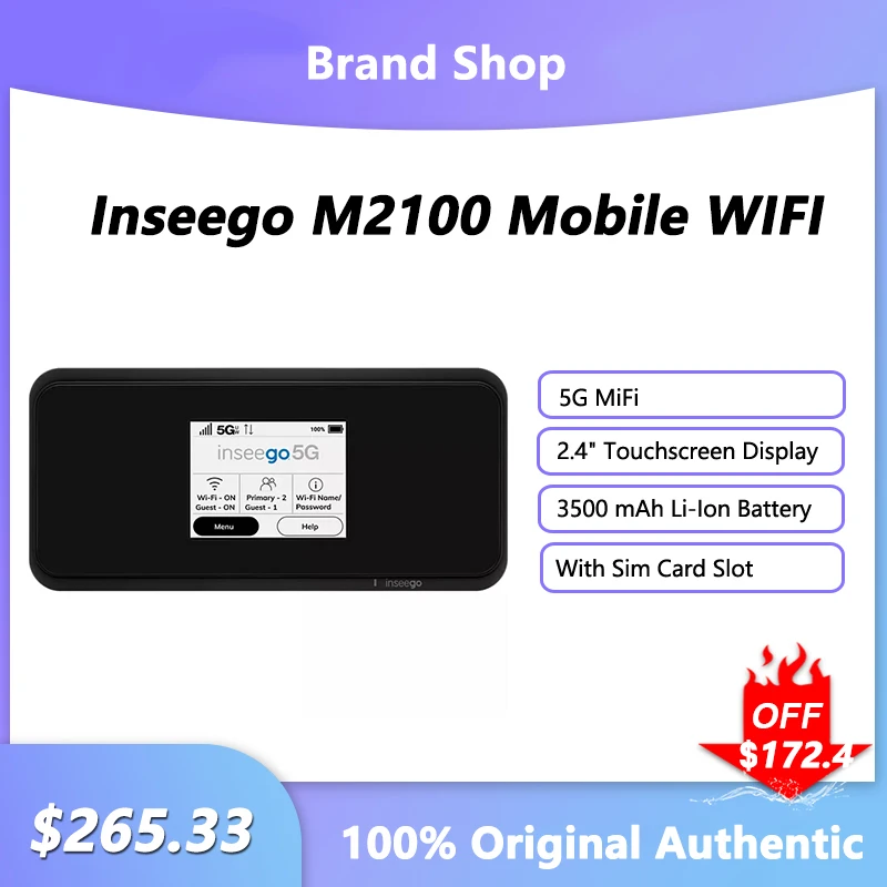 Original-Inseego-5G-MiFi-M2100-Pocket-Router-2-4-Touchscreen-Display ...