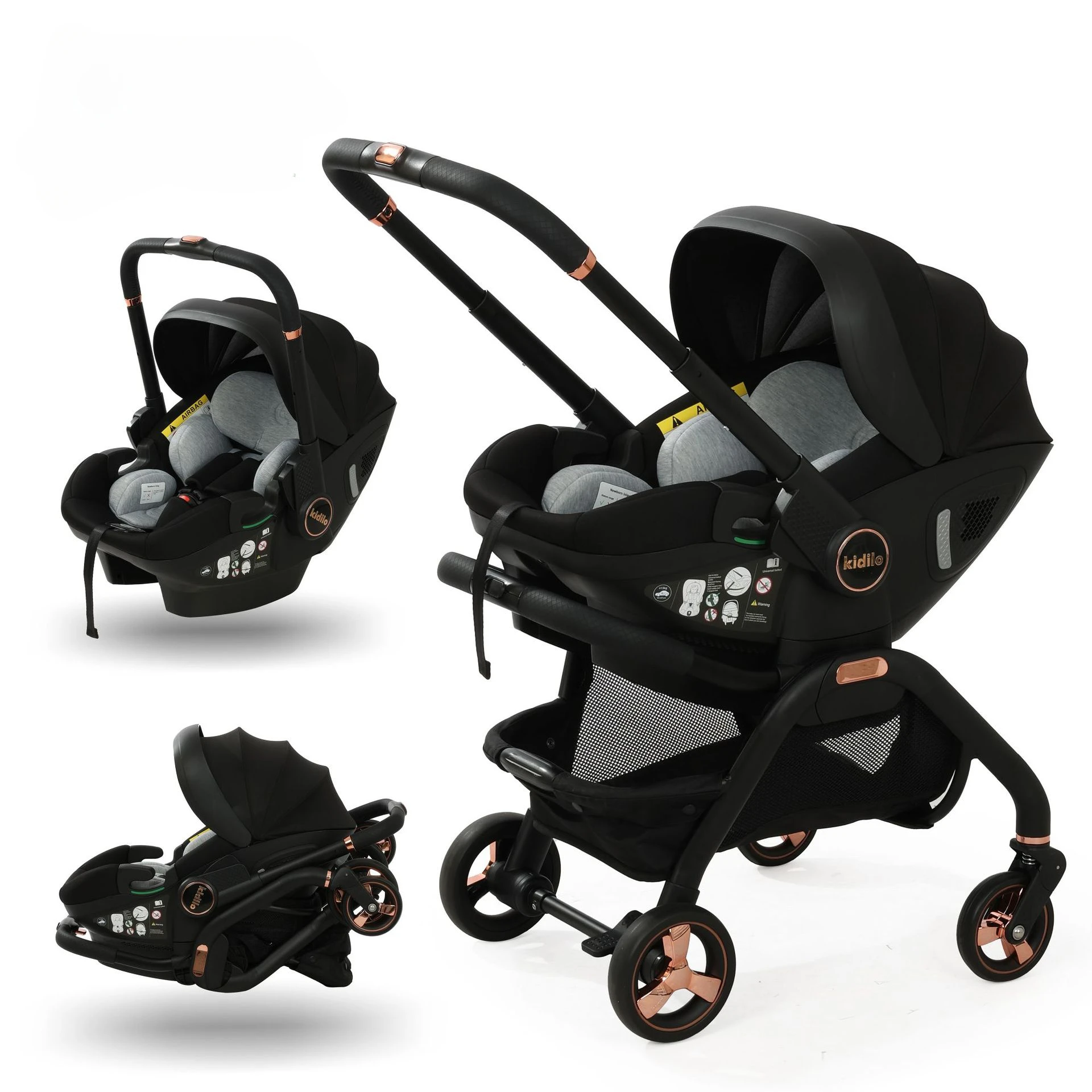 Cochecito de bebé 3 en 1 multifunción, asiento de seguridad para niños ...