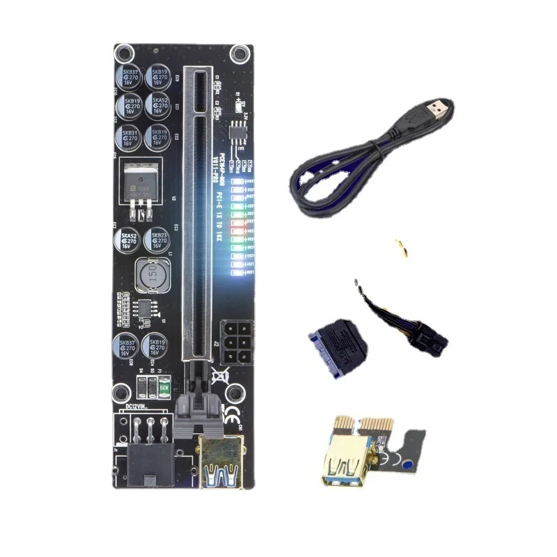 10 pçs/lote v011 pro pcie riser 011 plus cabo placa de riser pci ...