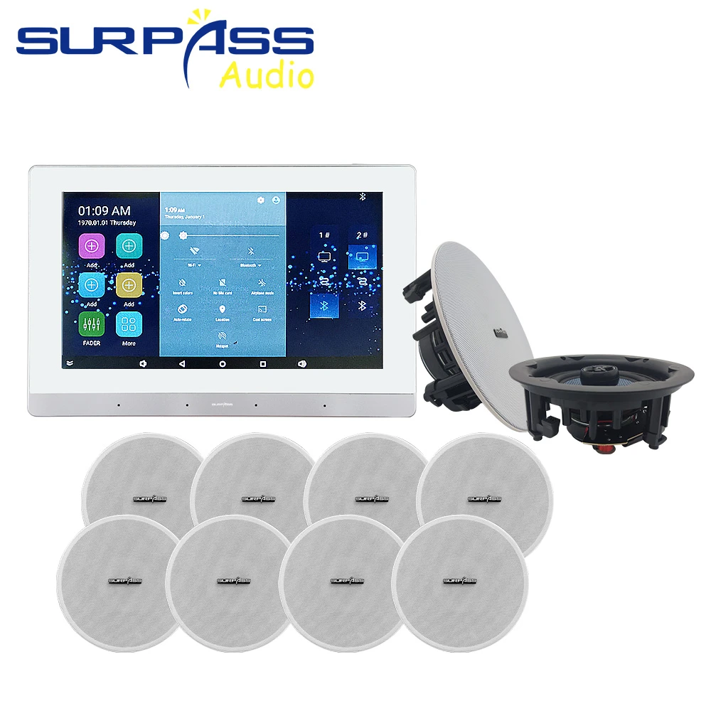 Smart Touch Screen Bluetooth Wireless WiFi In Wall Audio Amplifier ...