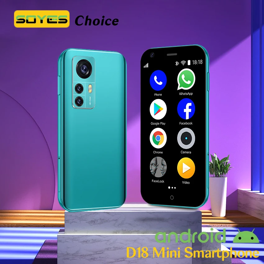 SOYES Mini teléfono inteligente D18, pantalla de 2,5 pulgadas, Android ...