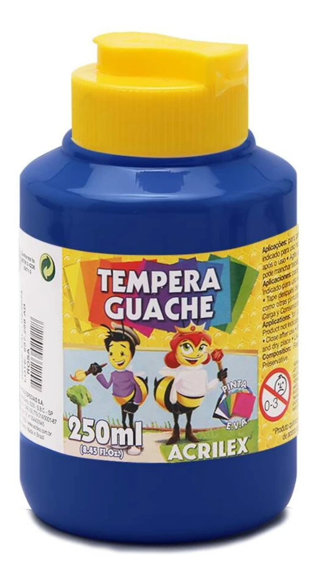 TEMPERA GUACHE Acrilex Ink-250ml-BLUE-02025559 - AliExpress 21