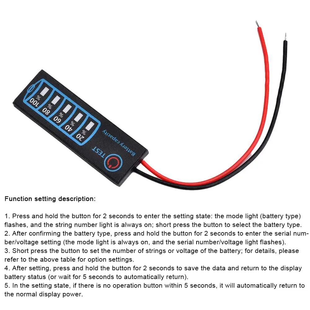 Battery Level Indicator 3-Series Ternary Lithium Battery Lithium Iron ...