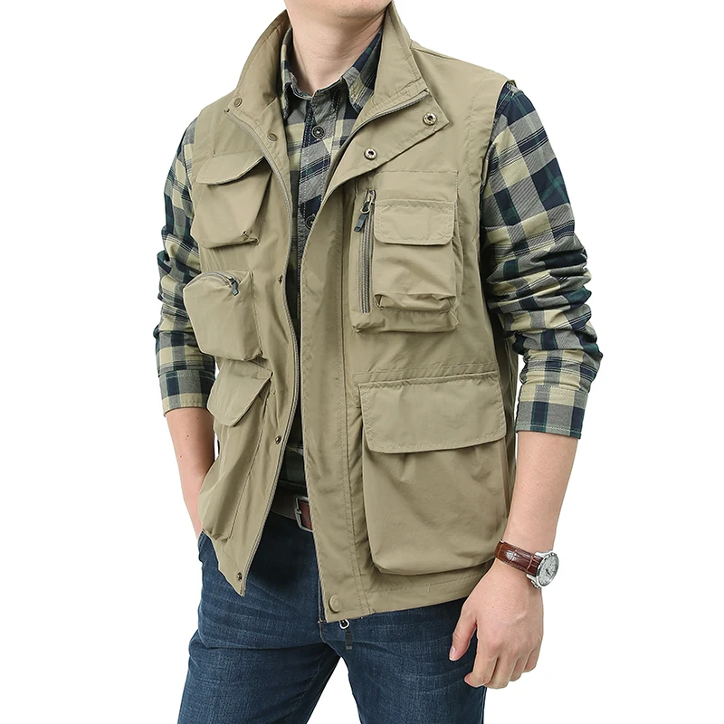 Men's Unloading Vest Tactical Webbed Gear Coat Summer Photographer ...