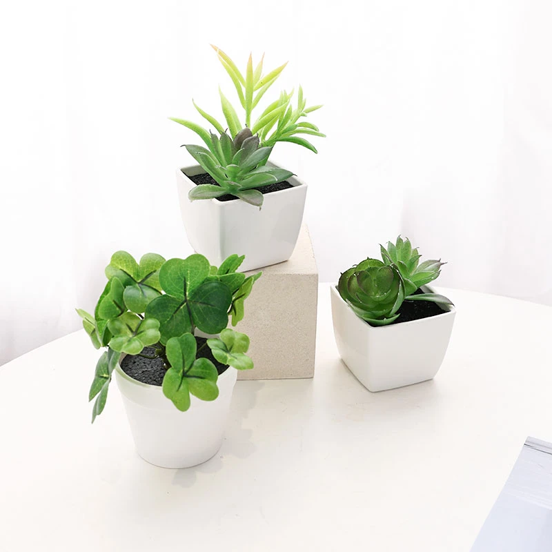 Juego de macetas de simulación para decoración del hogar, maceta ...