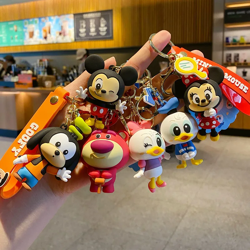 Genuine-Mickey-Mouse-Keychains-Toys-Cartoon-Minnie-Donald-Duck-Daisy ...