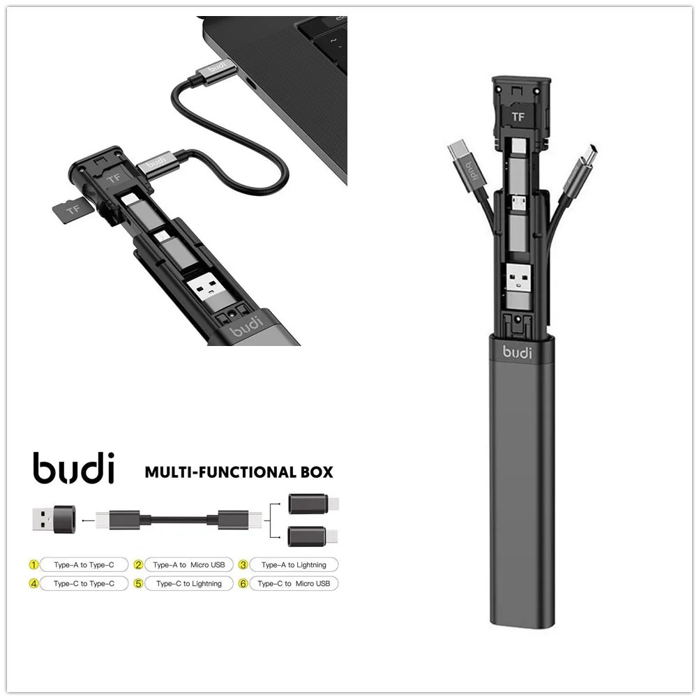 BUDI-Multi-functional-Cable-Stick-Smart-Adapter-Card-Storage-Data-Cable ...