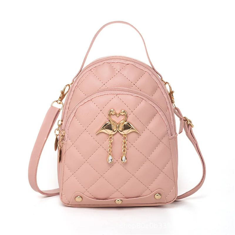 PU Leather Shoulder Mini Small Backpack Multi Function Ladies Phone ...
