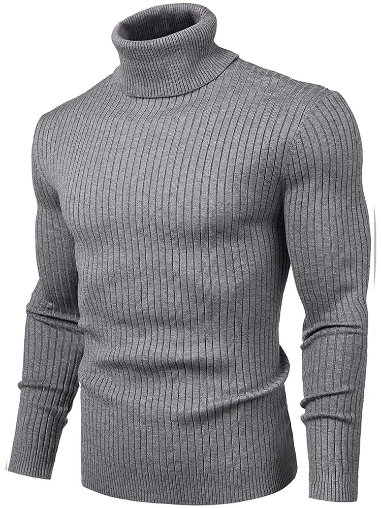Men-s-knitwear-autumn-and-winter-high-collar-twisted-pattern-solid ...
