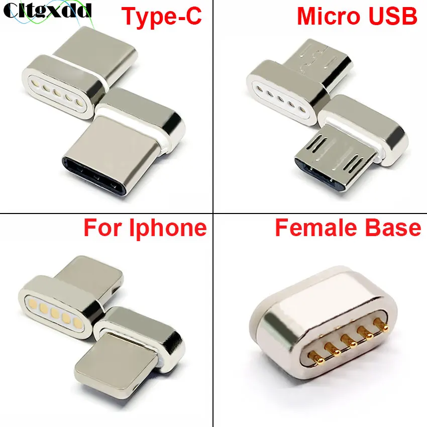 1pcs 5pin Micro Usb Type-c Charging Magnet Connector Magnetic Suction ...