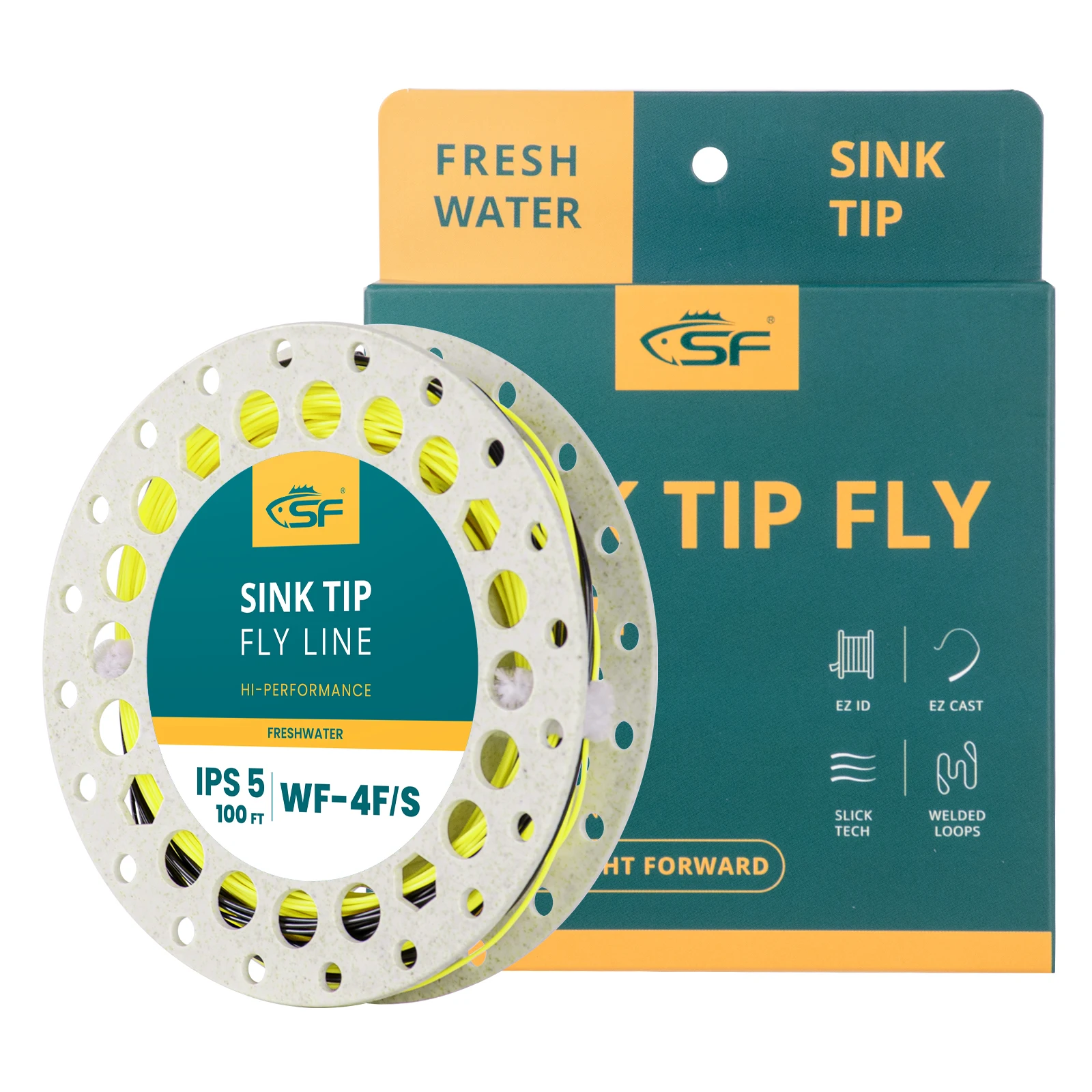 SF-100FT-Sinking-Tip-Fly-Fishing-Line-Hi-Viz-IPS5-Fly-Line-Weight ...