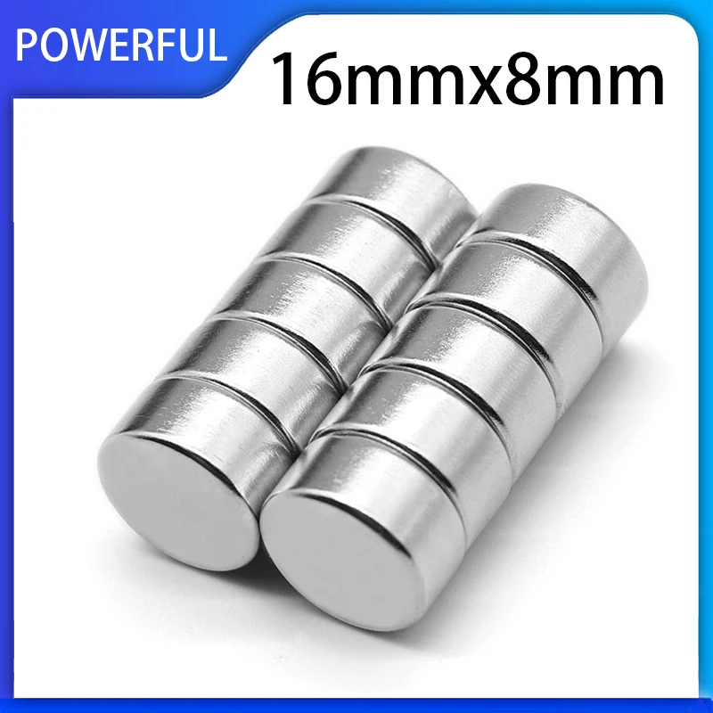 2-50PCS-16x8mm-Round-Magnet-Strong-magnets-Rare-Earth-Neodymium-Magnet ...