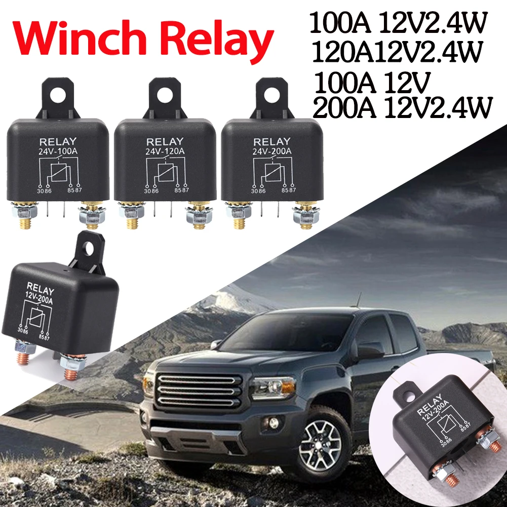 High-Current-4-Pin-Car-Relay-12V-200A-100A-Car-Truck-Motor-Automotive ...