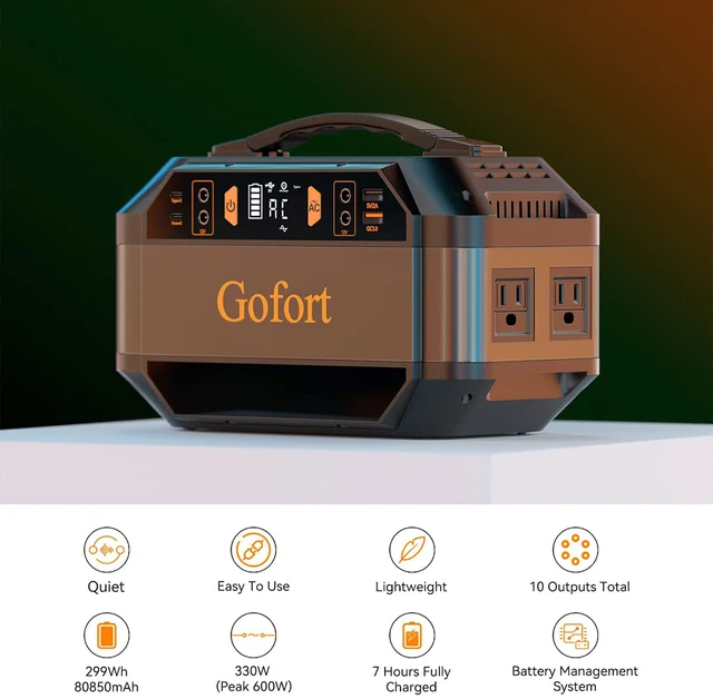 Portable Solar Generator 330W Power Station - Gifts for idea