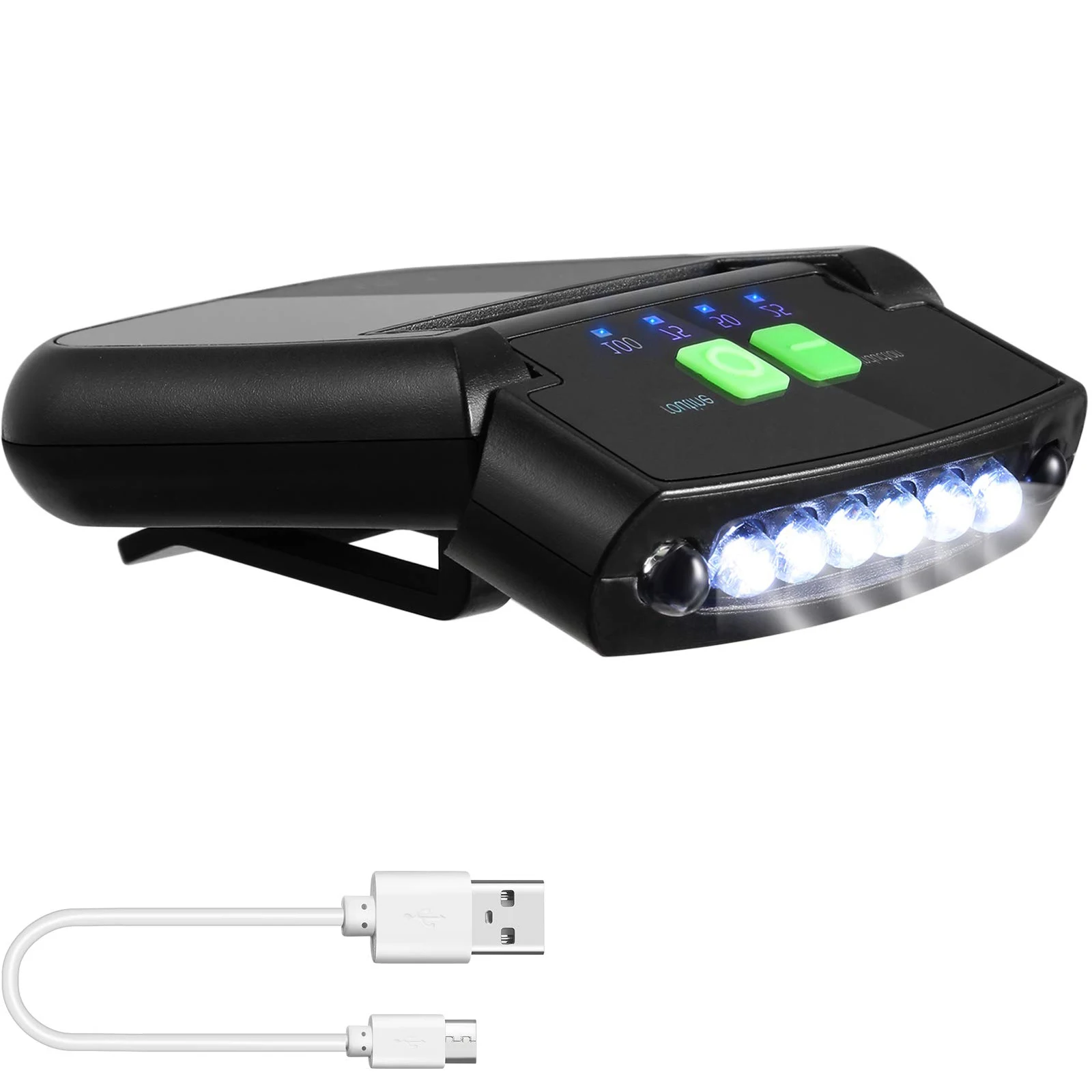 LED-Clip-on-Cap-Lights-USB-Rechargeable-Cap-Flashlight-Clip-Waterproof ...