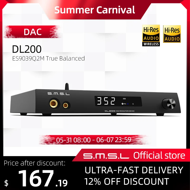 SMSL-DL200-AUDIO-DAC-Headphone-Amplifier-MQA-CD-ES9039Q2M-True-Balanced ...