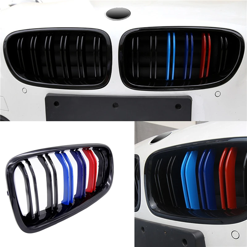 1 Pair New Car Racing Grill Front Kidney Grilles M Color 1 Line 2 Line ...