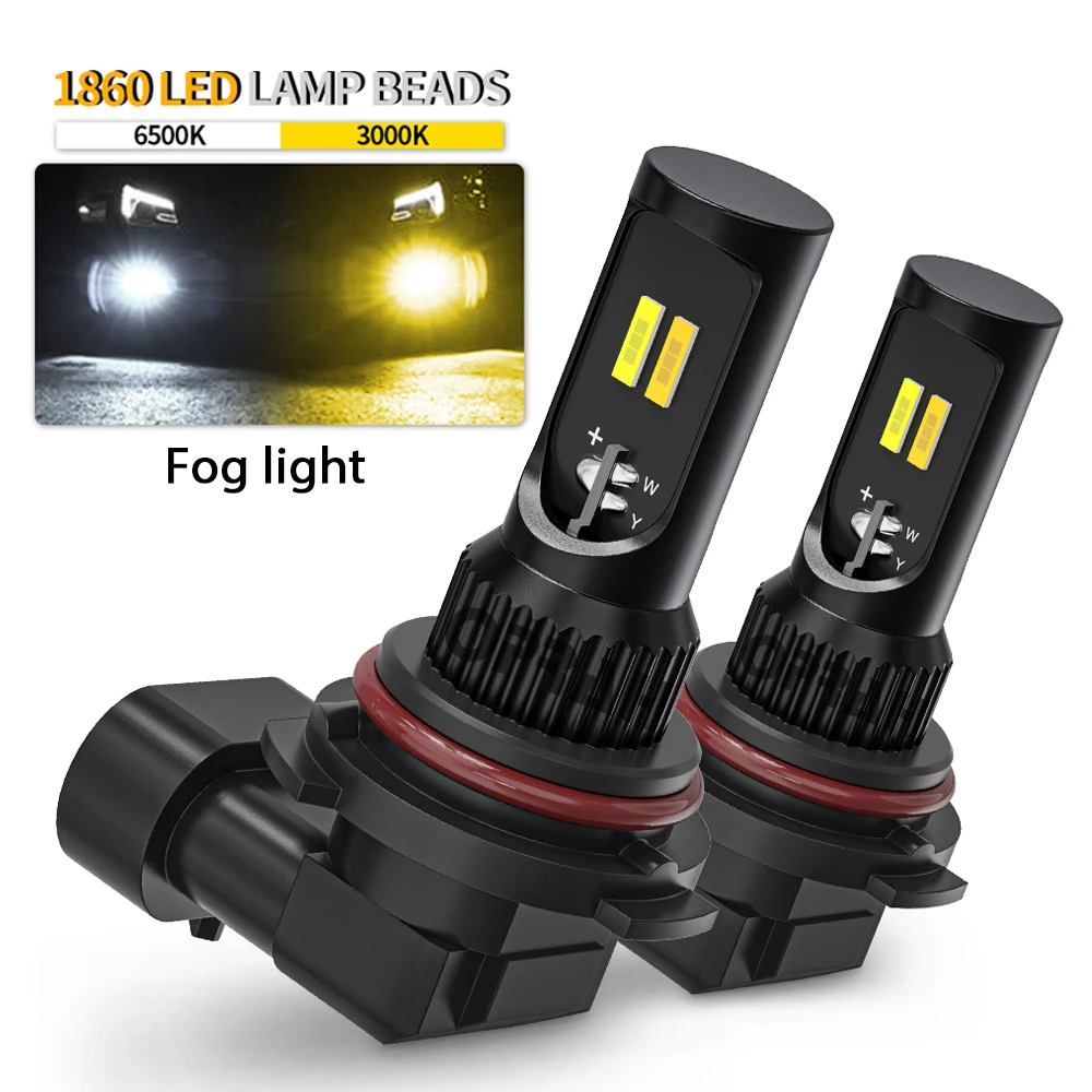 2pcs High Power LED Fog Lights H7 H11 9005/9006 Headlight Bulbs Canbus ...