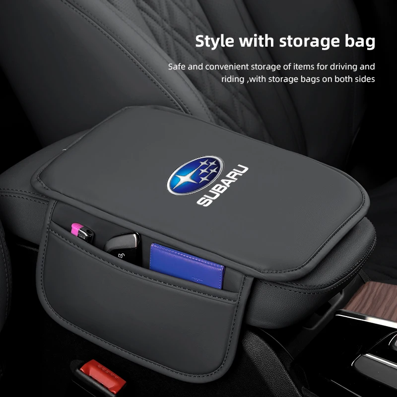 Car Armrest Mat Center Console Leather Protection Cushion For Subaru ...