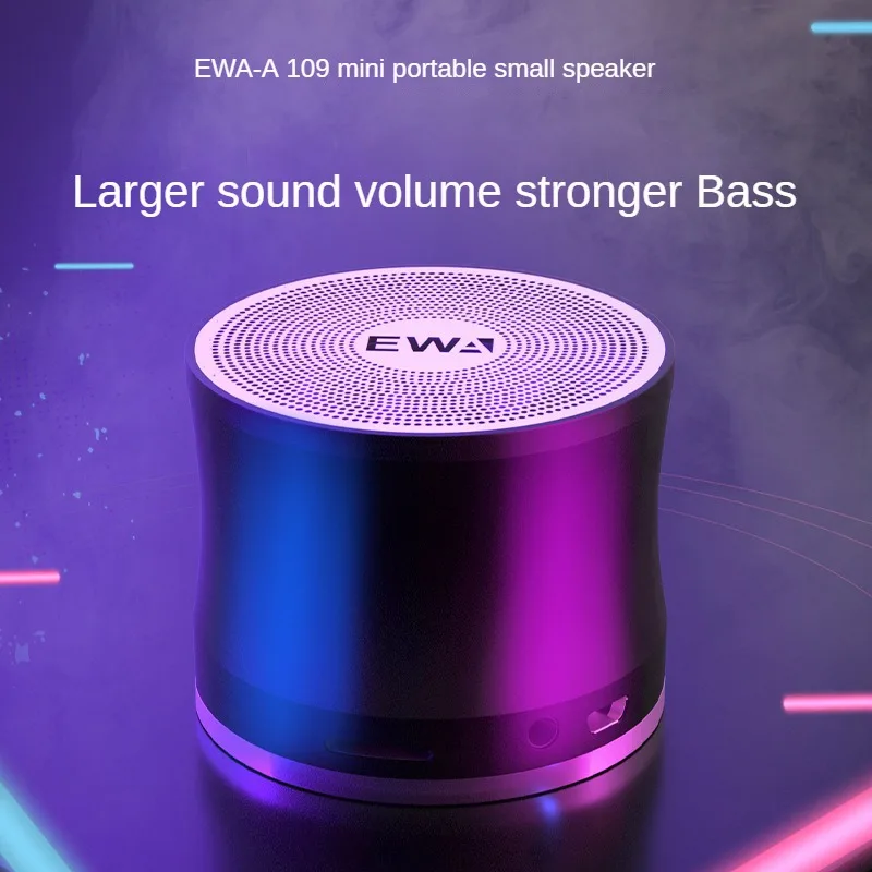 EWA A109Pro Bluetooth Sound Subwoofer Outdoor Car Call Card Portable TWS Wireless Speaker Mini ...