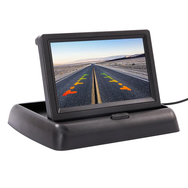 MJDOUD Car Rear View Camera Monitor Folding 4.3" TFT LCD HD Screen ...