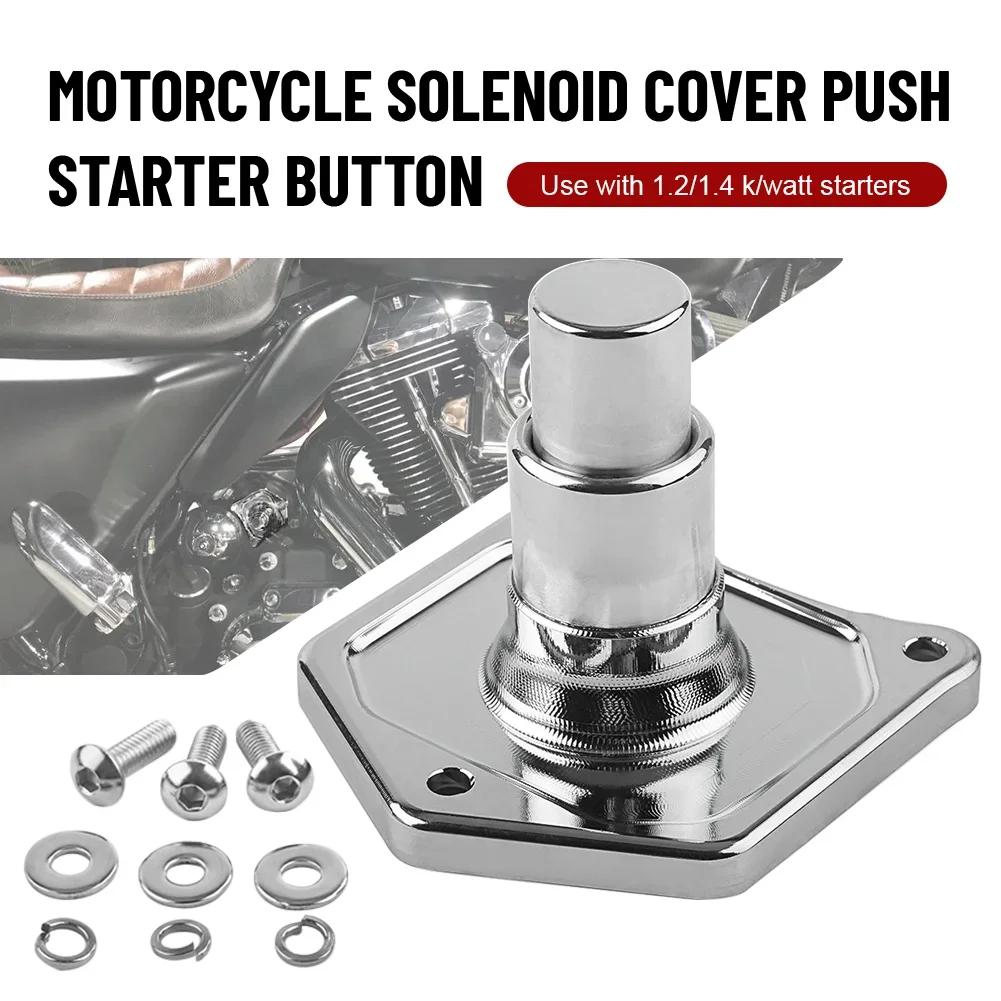 Motorcycle-Solenoid-Cover-Starter-Push-Button-For-Harley-Sportster-Big ...