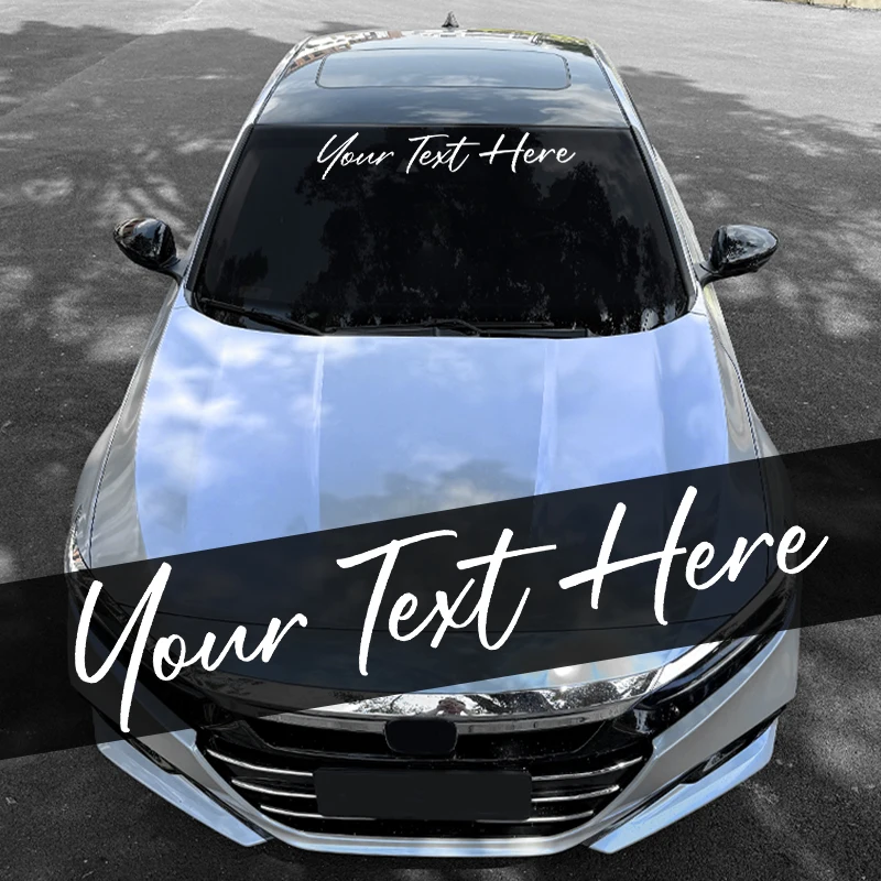 1PC 100CM Only Text Custom Car Front Windshield Stickers for Self ...
