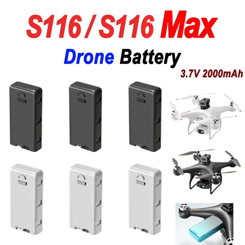 Original-S116-S116Max-Drone-Battery-3-7V-2000MAh-For-S116-Max-Battery-RC-Quadcopter-Replacement ...