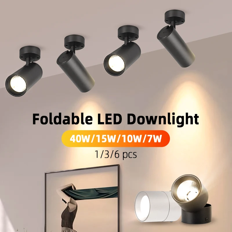 Spot-Led-Ceiling-Light-Indoor-Spotlight-110V-220V-Surface-Mounted-Down ...