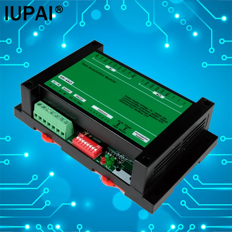 8Ai-4Ao 8-Csatornás Analóg Bemeneti 4 Csatornás Output Modbus Rtu Modul ...