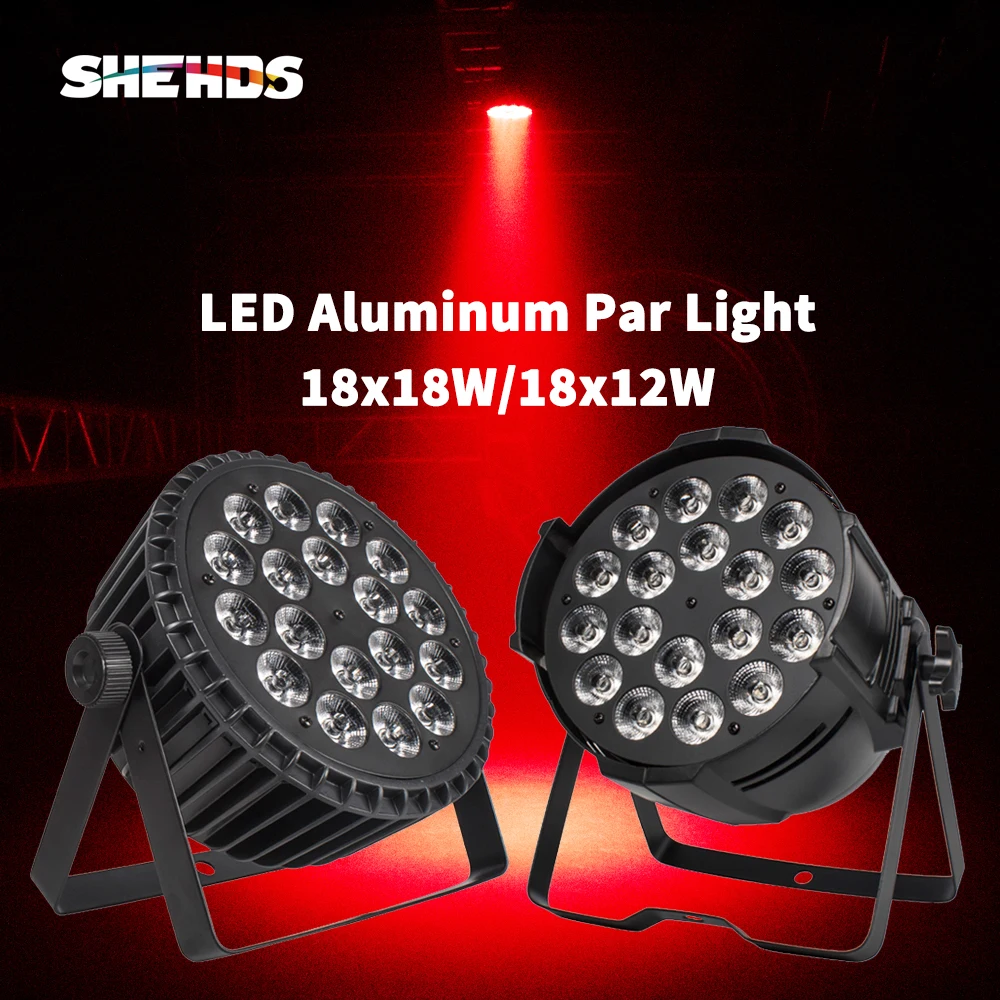 SHEHDS 알루미늄 합금 LED 플랫/빅 파 조명, DJ 디스코 파티 무대에 적합, 18x18W, 18x12W ...