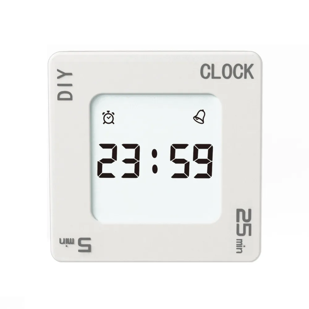 DIY Time Management Pomodoro Timer Creative Square Alarm Clock ...