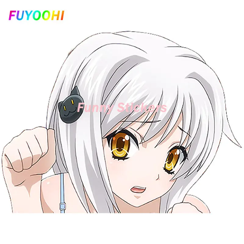 FUYOOHI-Play-Stickers-White-Hair-Girl-Anime-Cartoon-Vinyl-Car-Sticker ...
