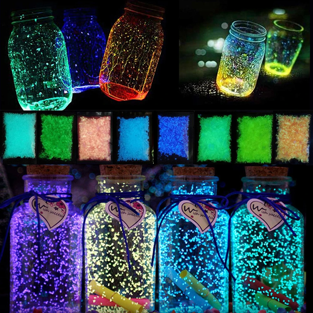 10g Luminous Sand Filler Glow Diy Fluorescent Luminous Particles Epoxy ...
