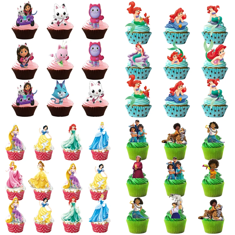 Disney-Mermaid-Princess-Birthday-Papercup-Cake-Toppers-Gabby-Dollhouse ...