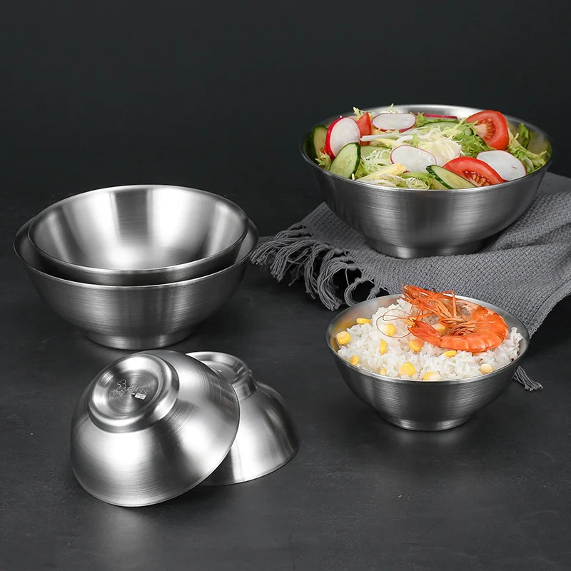 Korean-Style-Stainless-Steel-Rice-Bowl-Double-layer-Insulated-Home ...