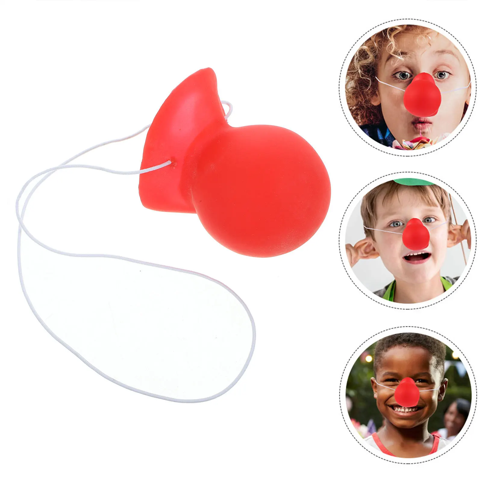 Funny Squeaking Clown Nose for Adults Red Elastic Rubber Material ...