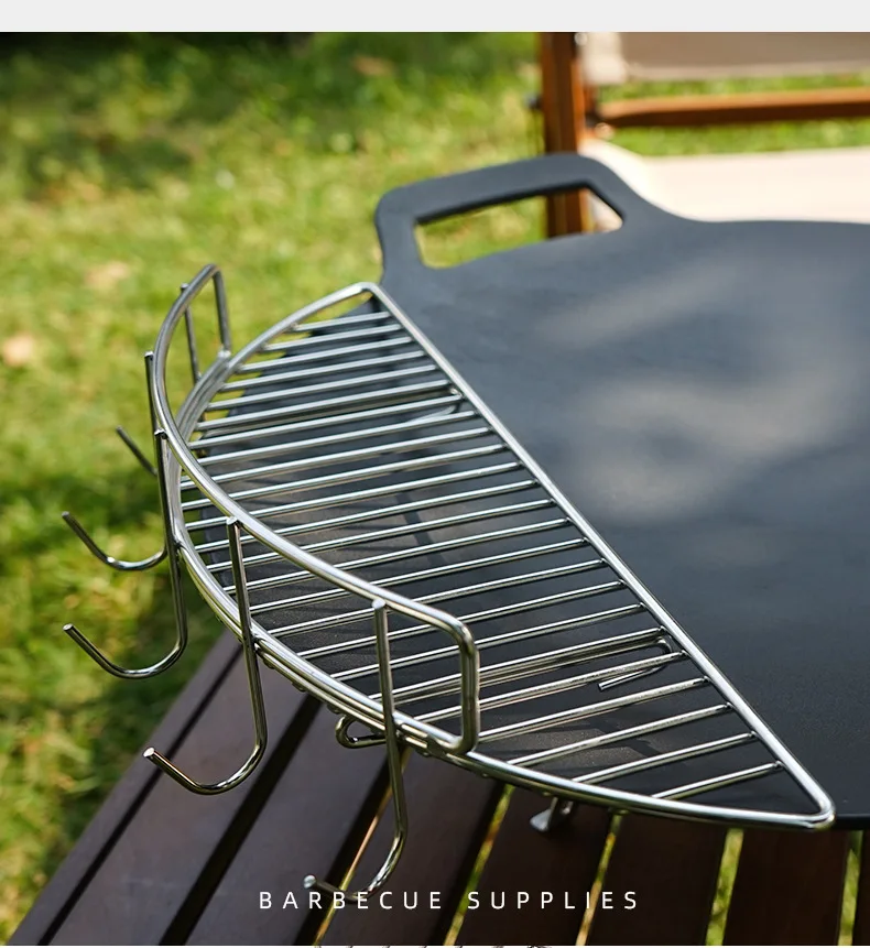 Outdoor-Stainless-Steel-Barbecue-Net-Steam-Rack-Camping-Barbecue-Frying ...